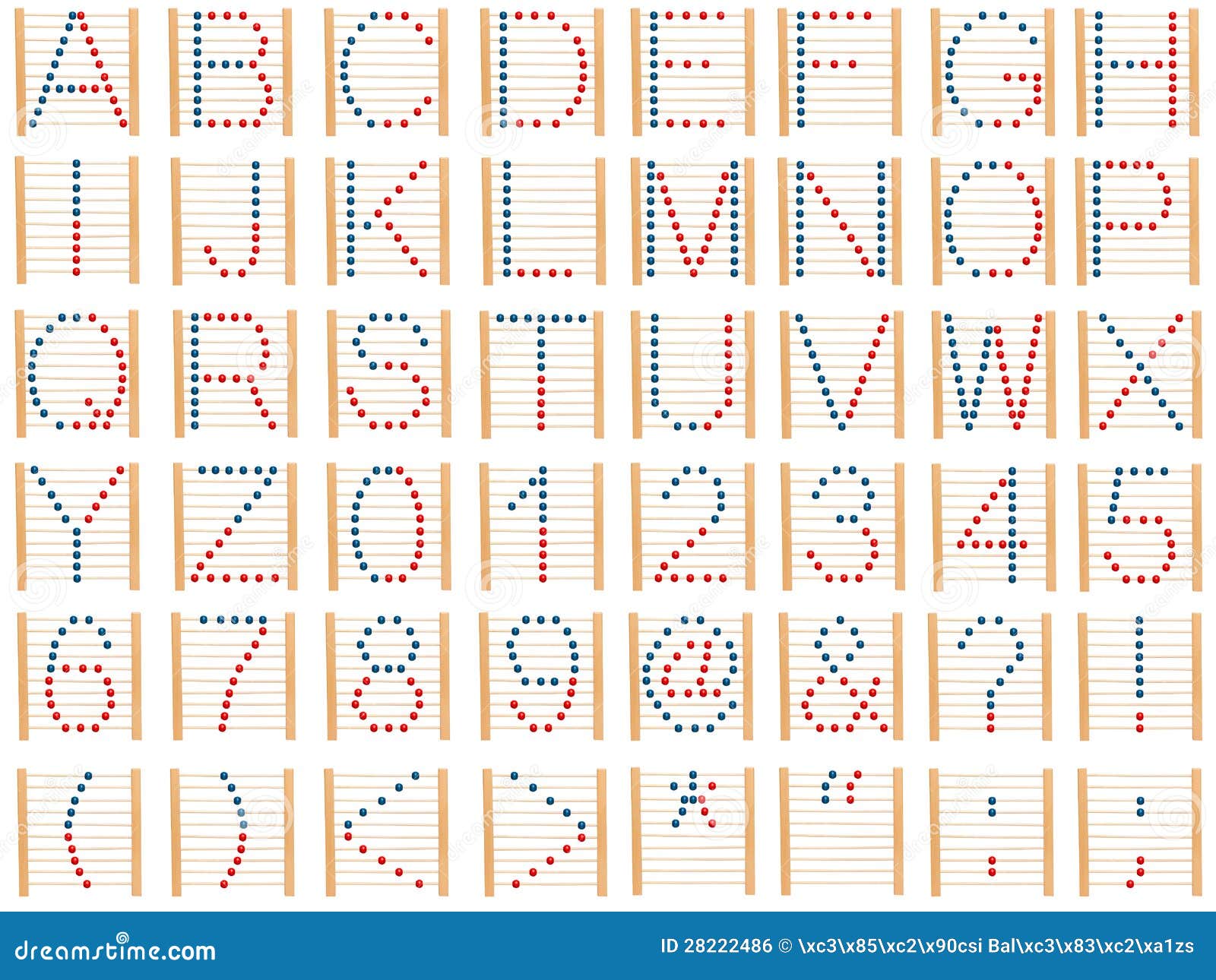 Abacus alphabet stock illustration. Illustration of abacus - 28222486