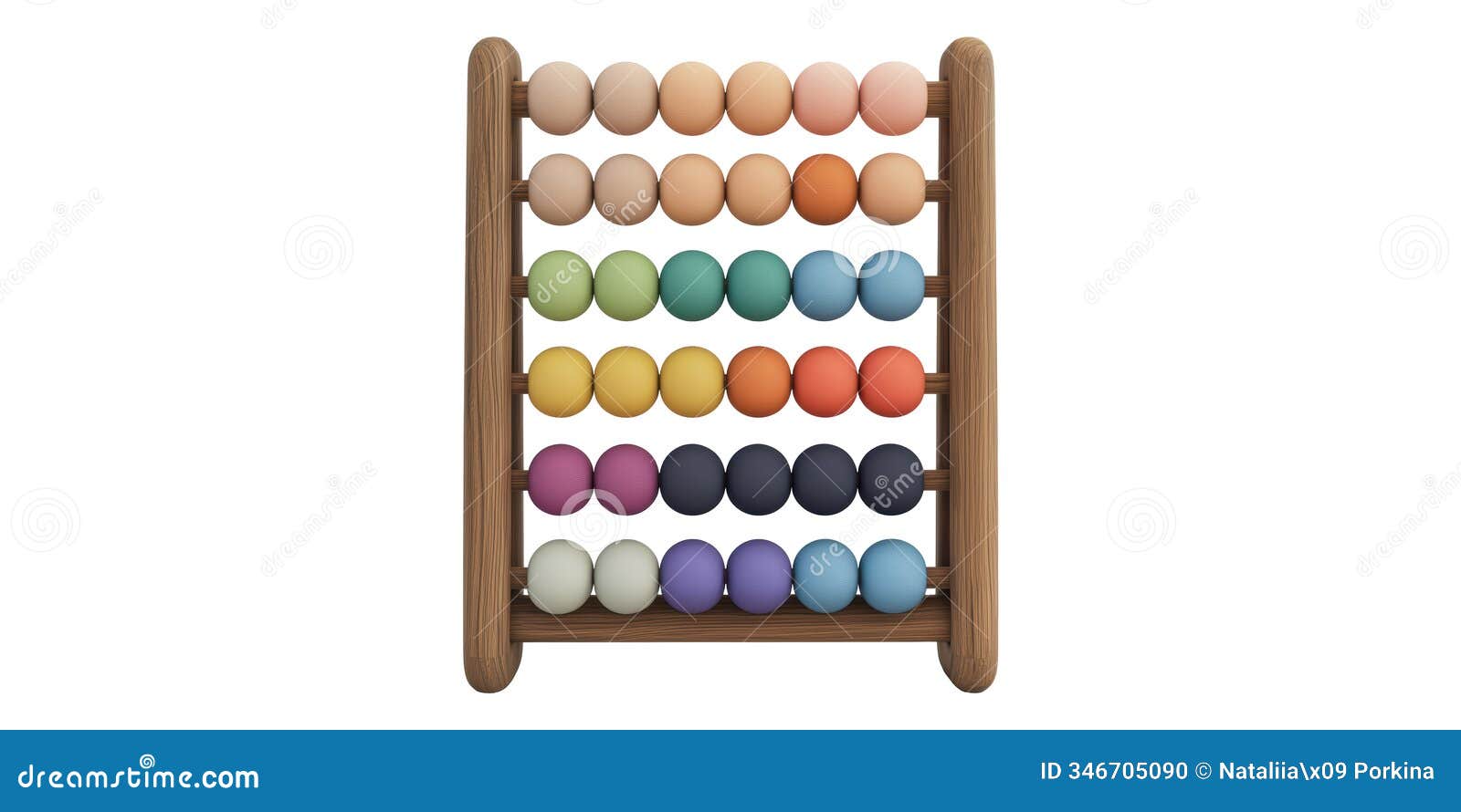 Abacus Calculation Tool 3D Isolated on Transparent Background Stock ...
