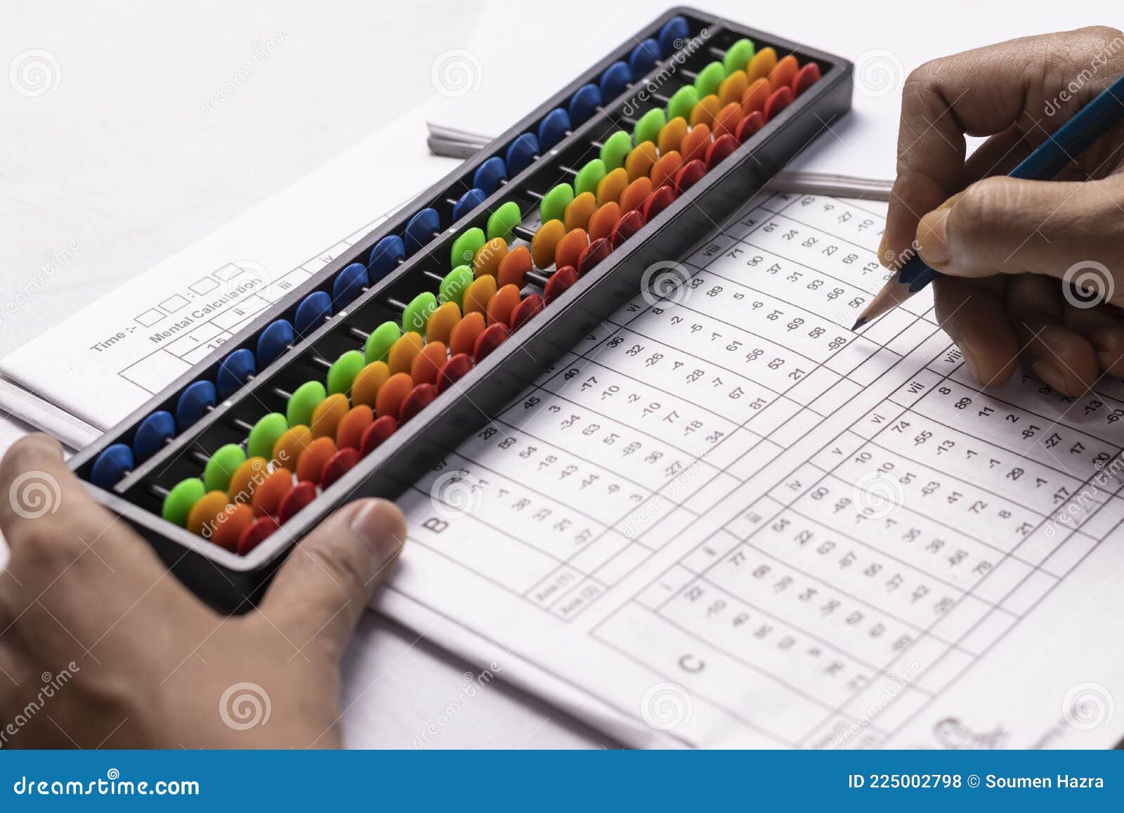 Abacus Calculations Japanese Method Stock Photo - Image of childhood ...