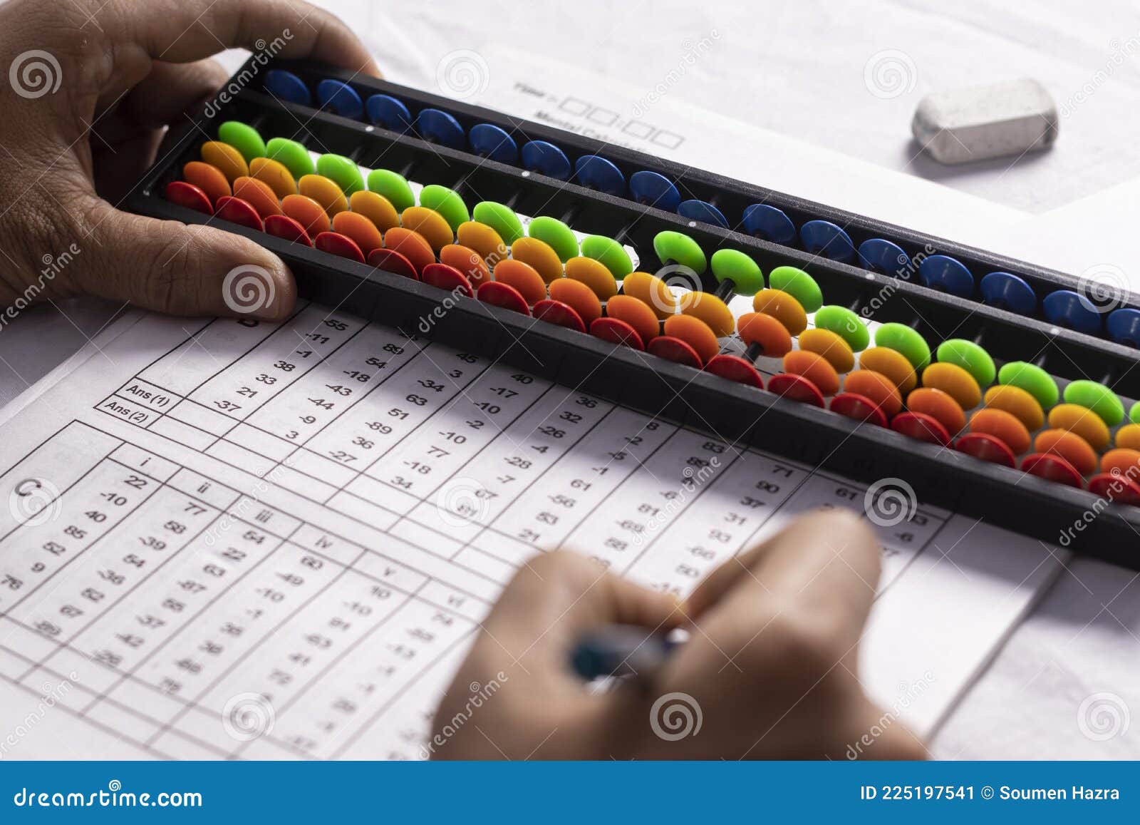 Abacus Calculations Japanese Method Stock Image - Image of development ...