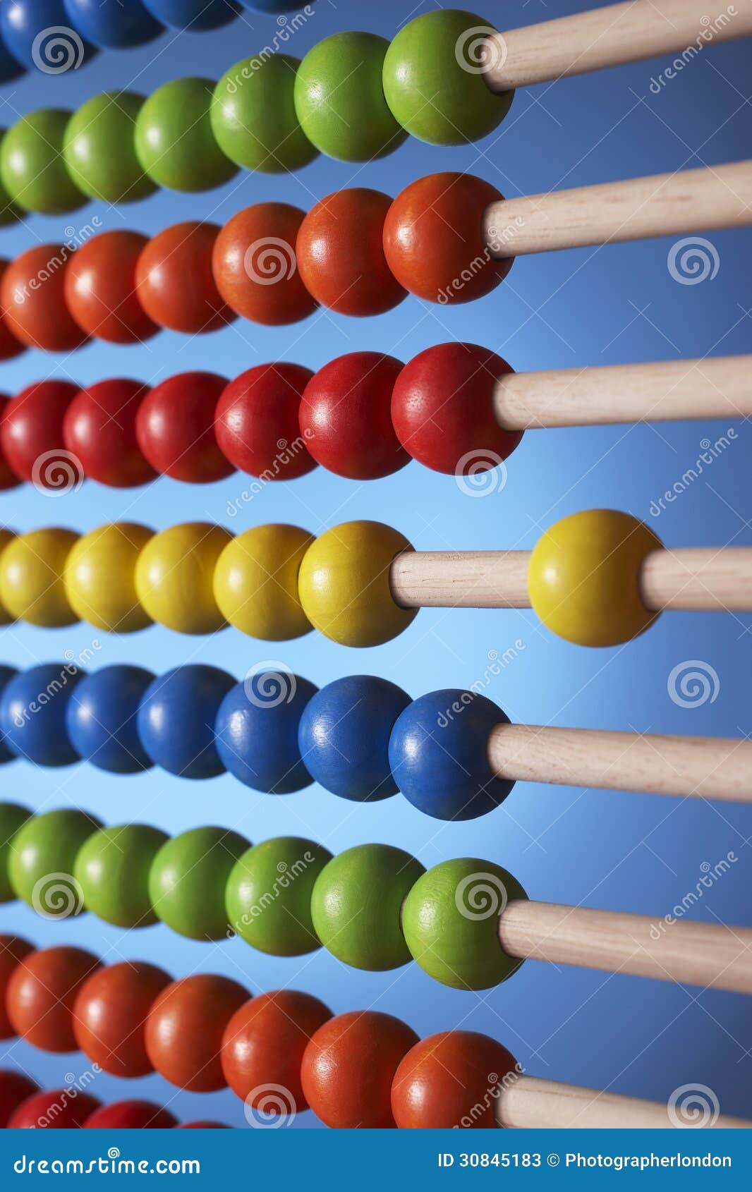 Abacus Close Up of Rows of Beads Stock Image - Image of learning ...