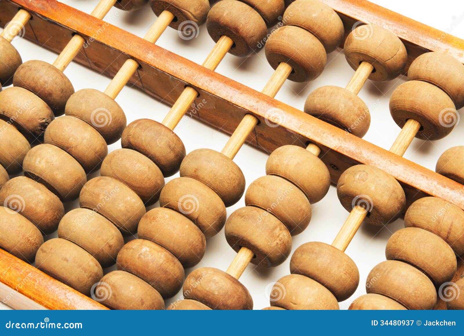 Abacus Close-up on White Background Stock Image - Image of asia ...