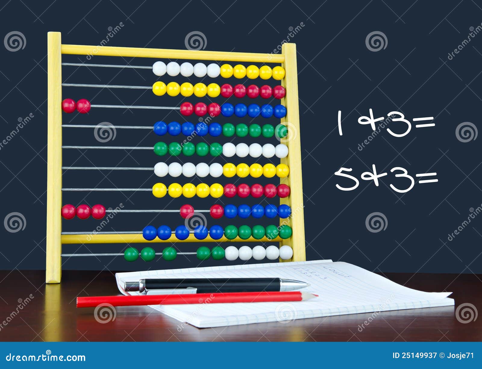 Abacus for counting stock image. Image of notebook, learn - 25149937