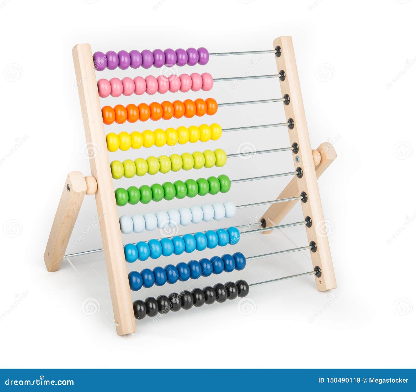 Abacus Counting Frame Isolated on White Stock Photo - Image of addition ...