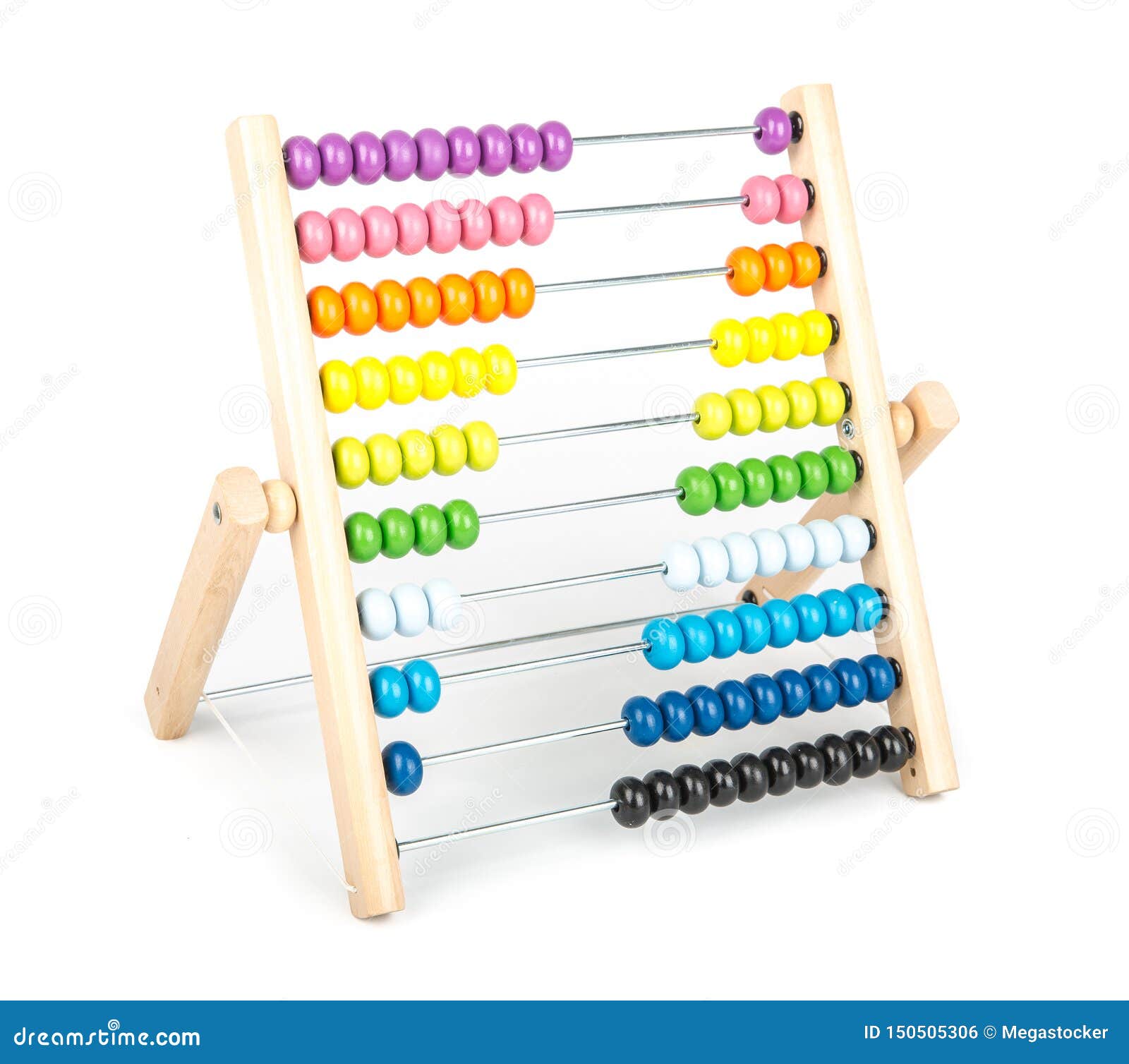 Abacus Counting Frame Isolated on White Stock Photo - Image of ...