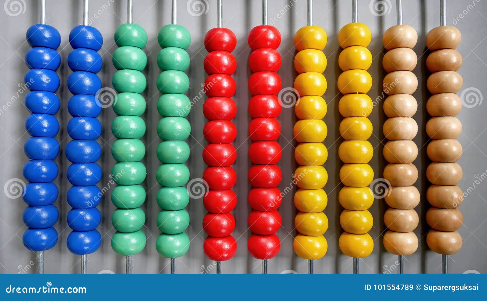 Abacus for Counting Practice Center Aligned Stock Image - Image of ...