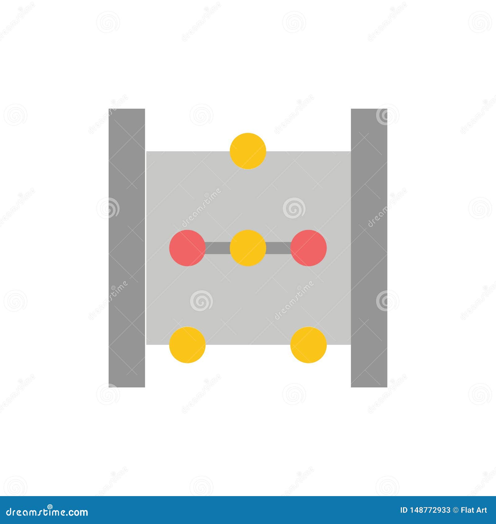 Abacus, Education, Math Flat Color Icon. Vector Icon Banner Template ...