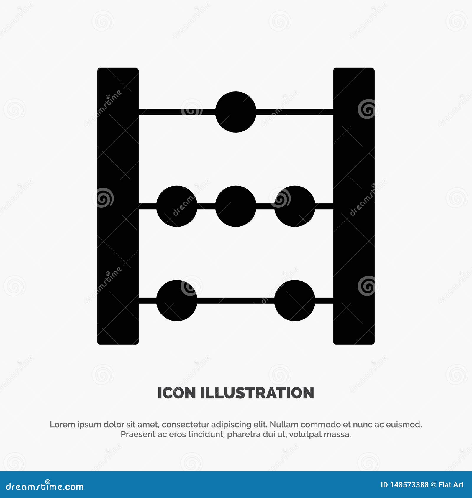 Abacus, Education, Math Solid Glyph Icon Vector Stock Vector ...