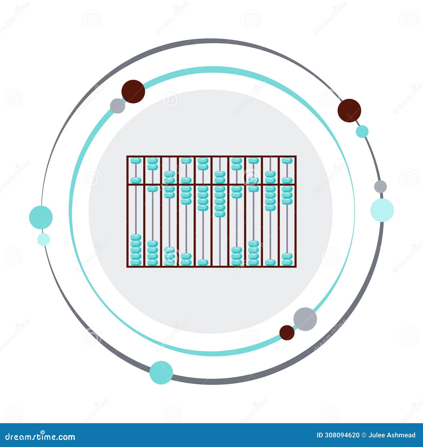 Abacus Suanpan Counting Frame Chinese Calculator Vector Illustration ...