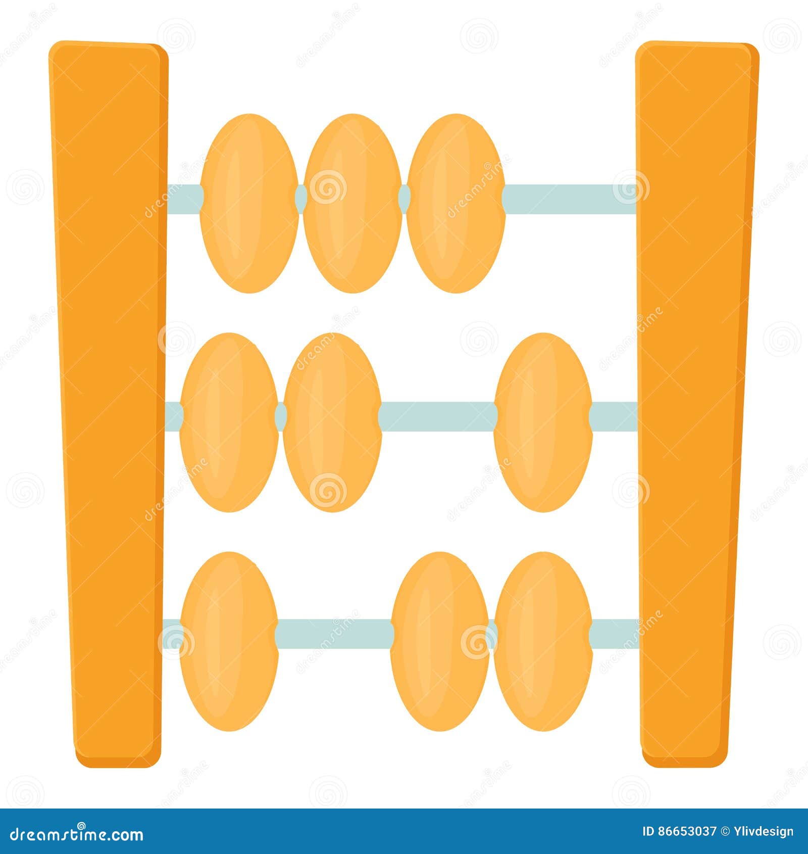 Abacus icon, cartoon style stock vector. Illustration of bead - 86653037