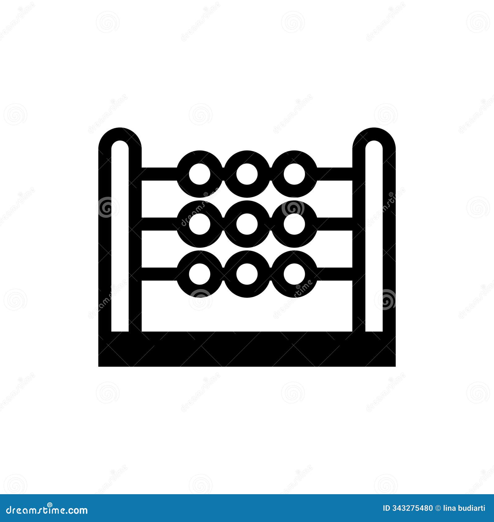 Abacus Icon Illustration stock vector. Illustration of school - 343275480