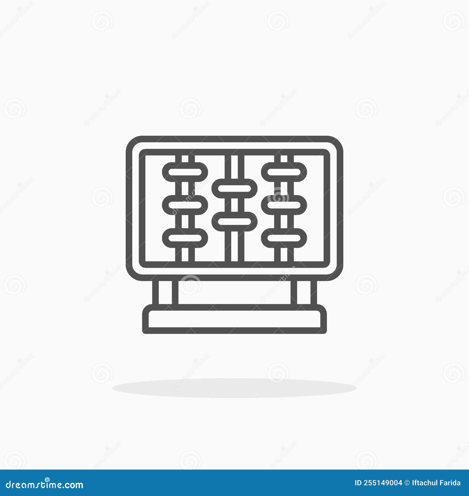 Abacus icon outline style stock vector. Illustration of calculation ...