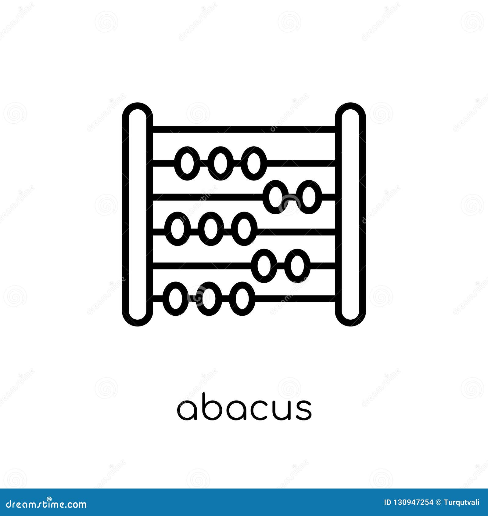 Abacus Icon. Trendy Modern Flat Linear Vector Abacus Icon on White ...