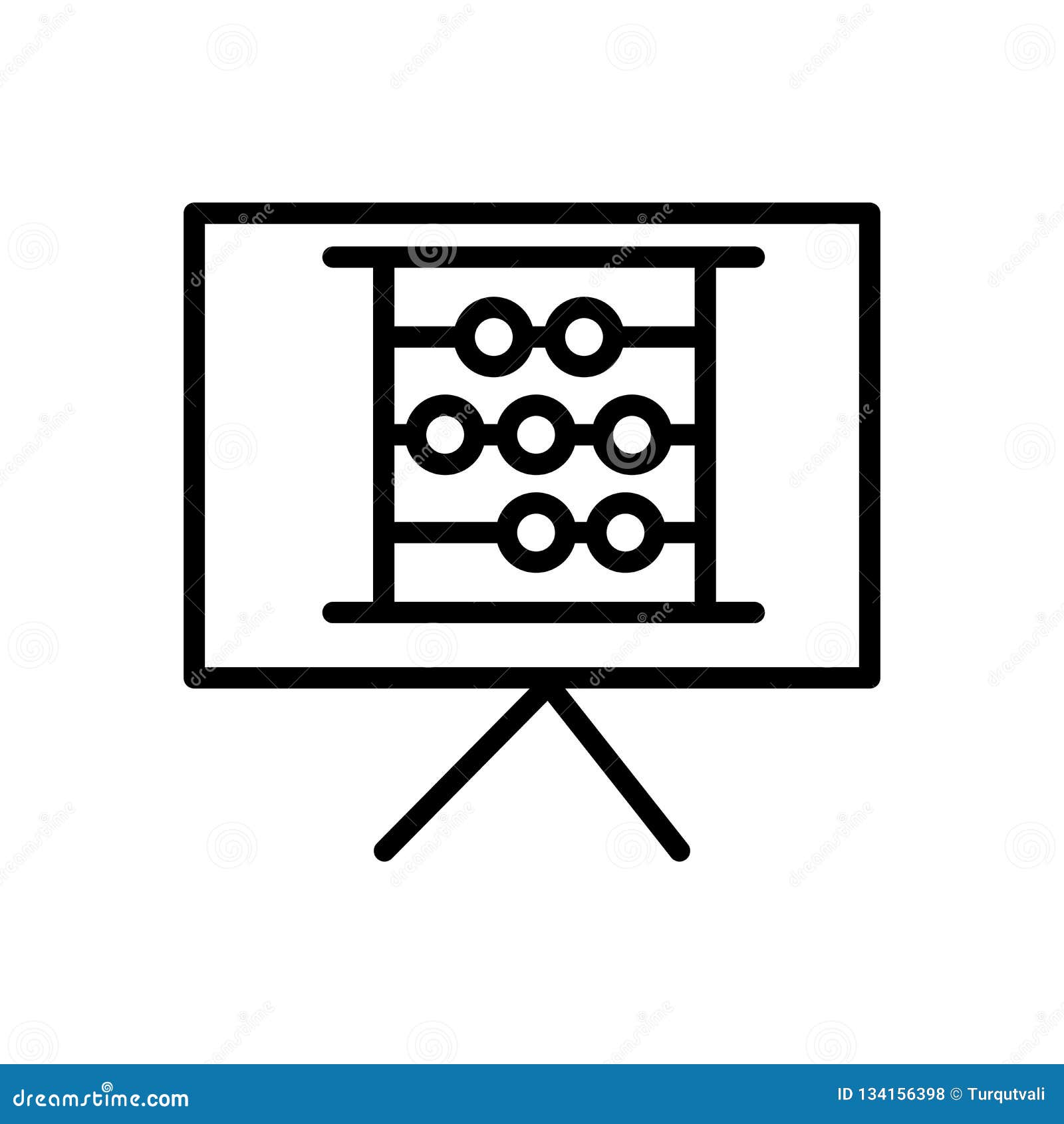 Abacus Icon Vector Isolated on White Background, Abacus Sign , Line and ...