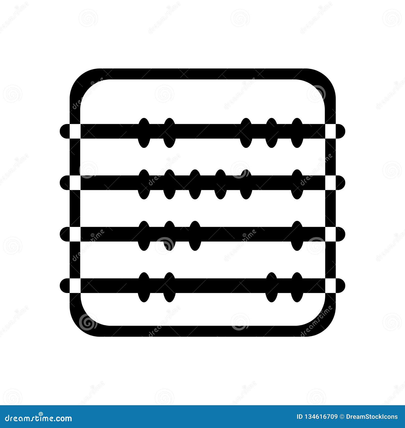 Abacus Icon Vector Sign and Symbol Isolated on White Background, Abacus ...