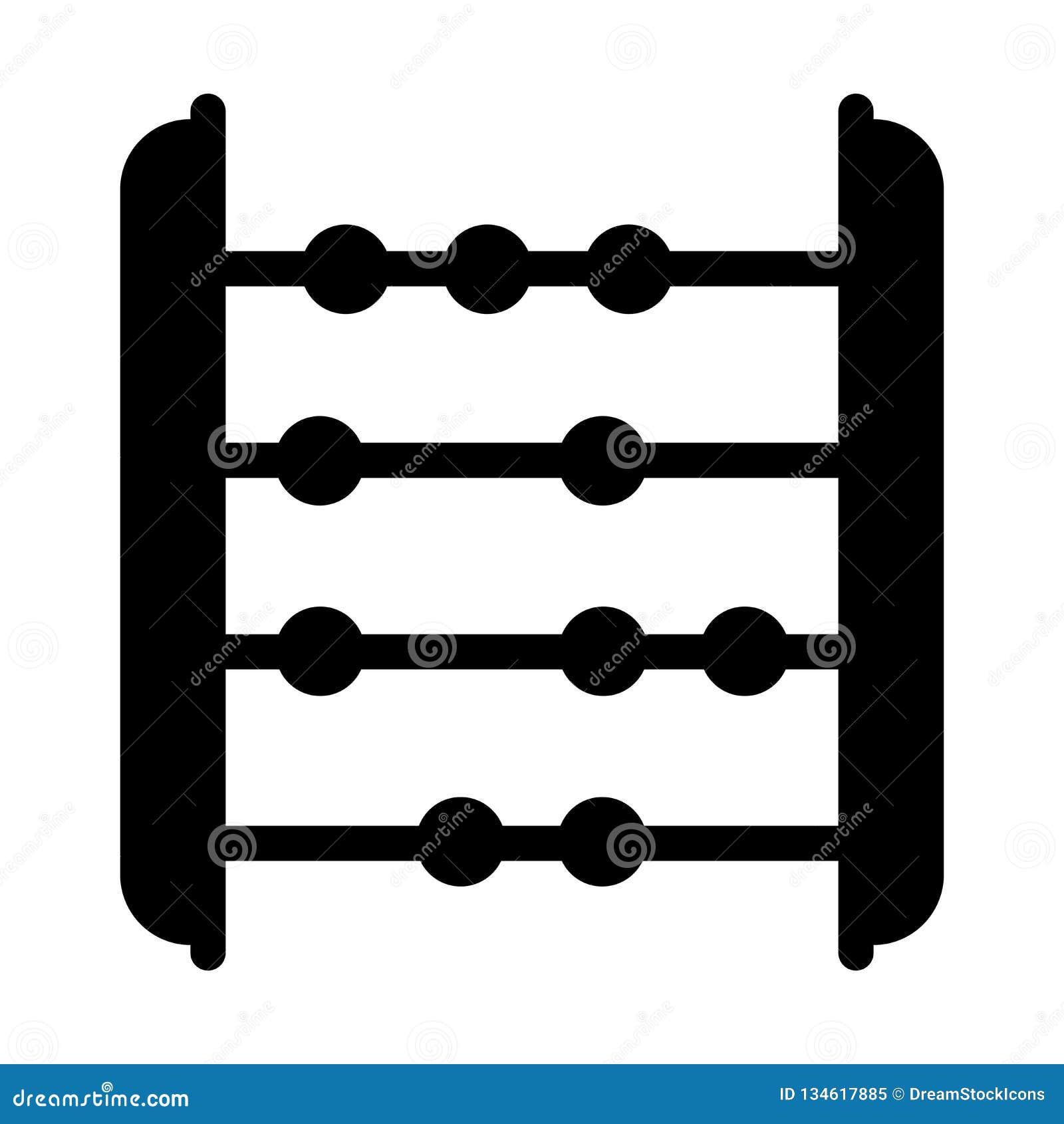 Abacus Icon Vector Sign and Symbol Isolated on White Background, Abacus ...