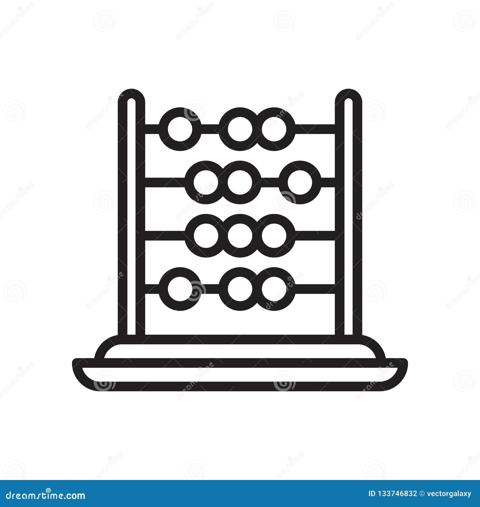 Abacus Icon Vector Sign and Symbol Isolated on White Background Stock ...