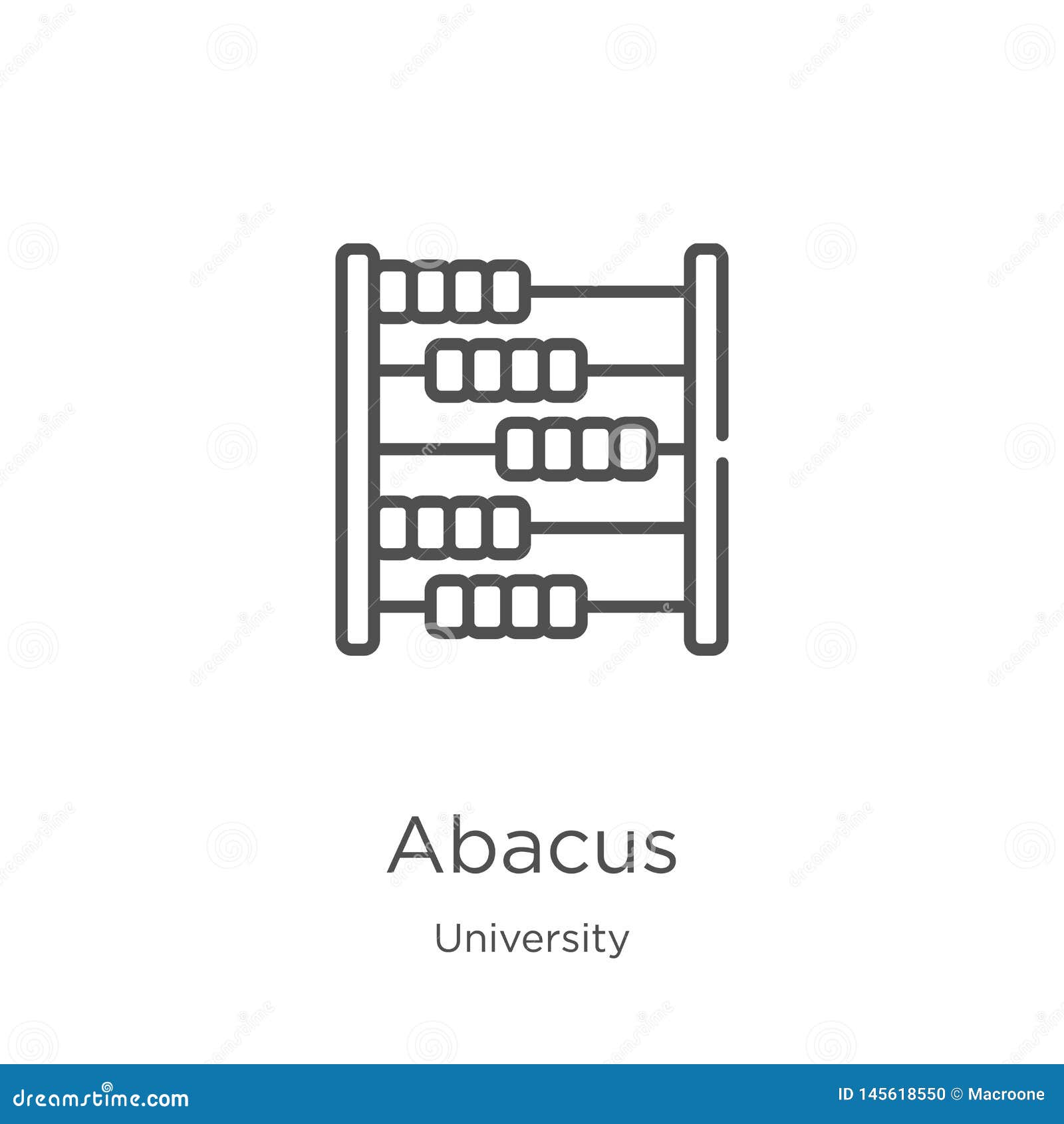 Abacus Icon Vector from University Collection. Thin Line Abacus Outline ...