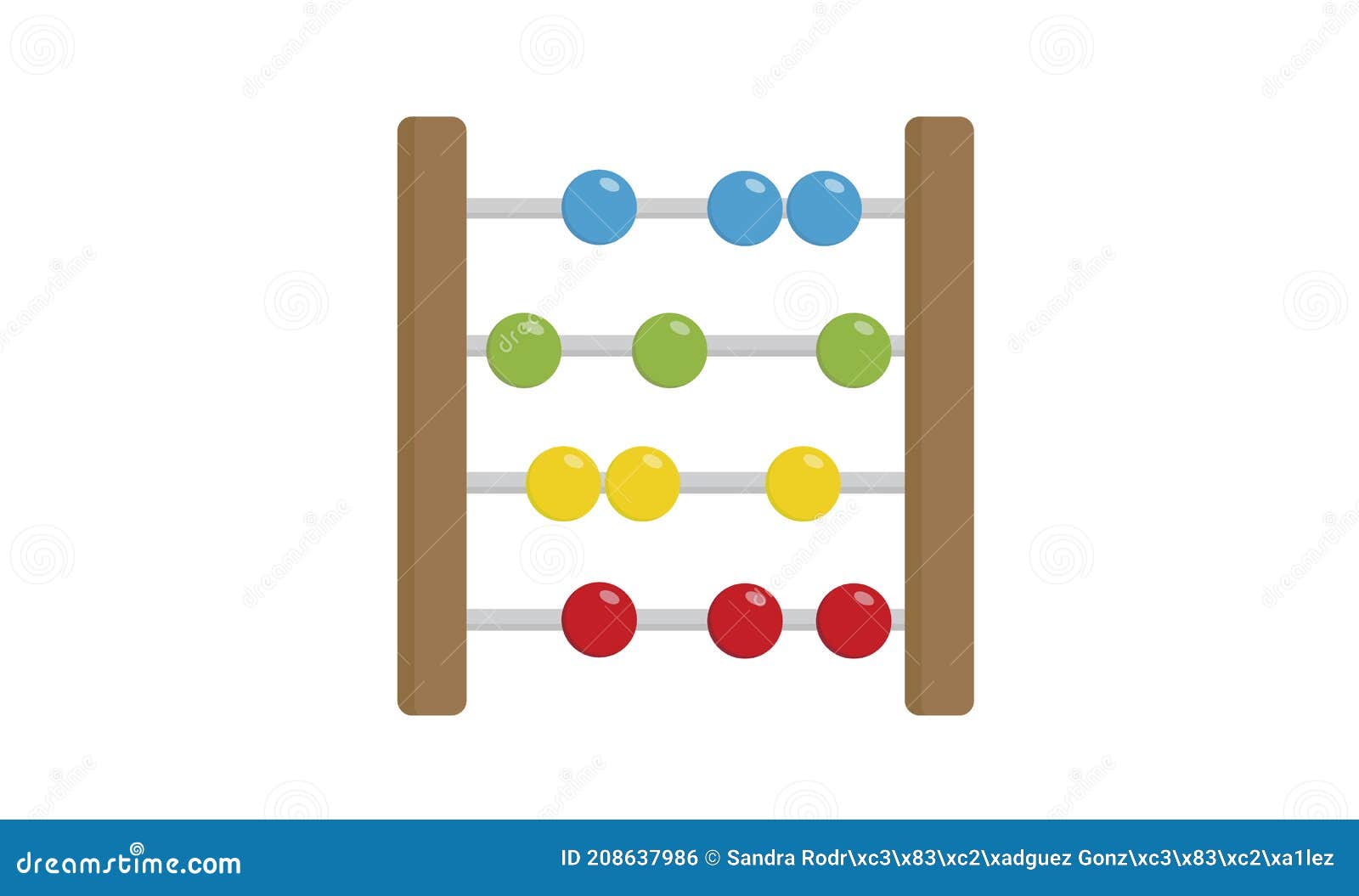 Abacus, Instrument for Making Calculations Manually Stock Vector ...