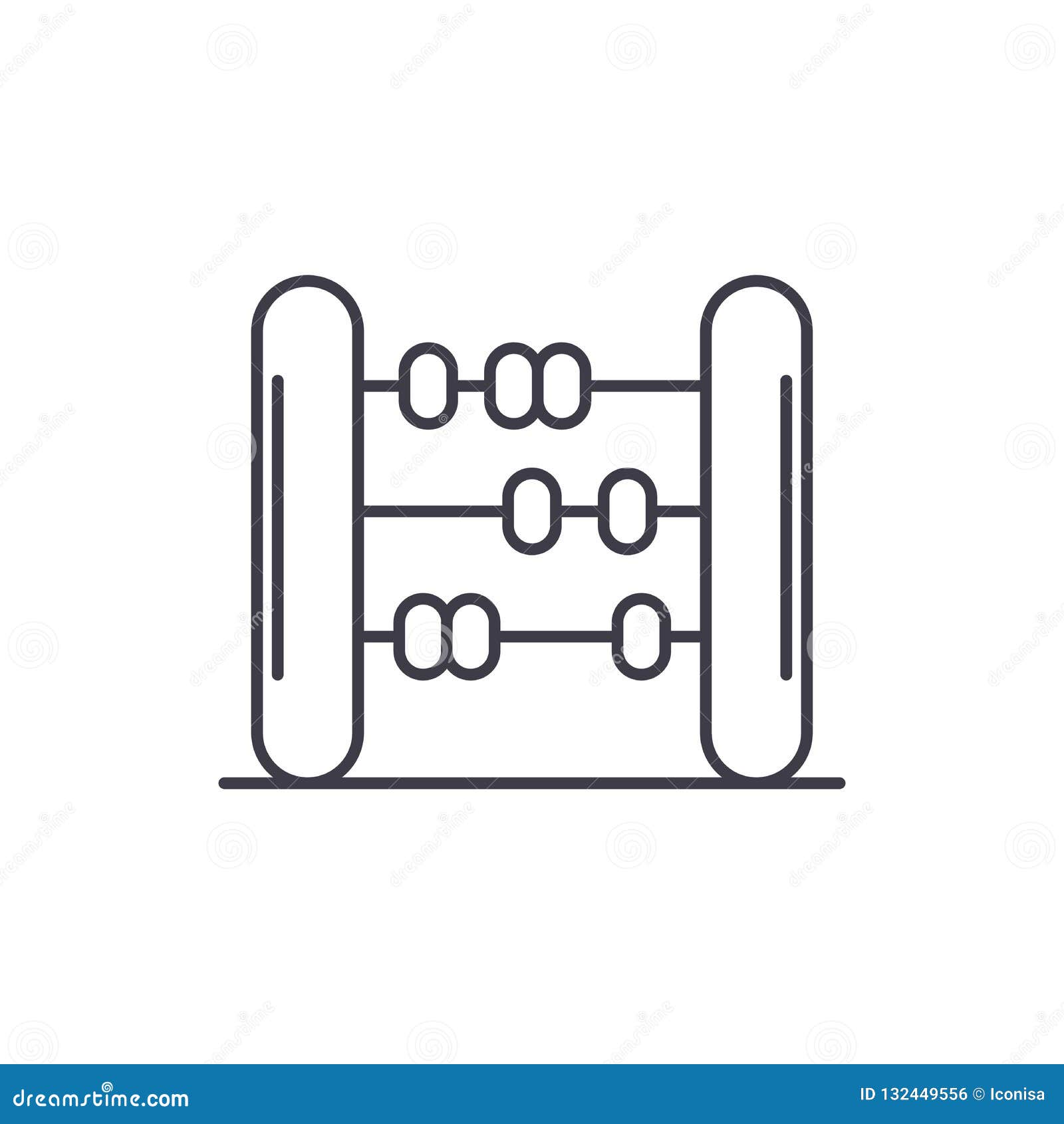Abacus Line Icon Concept. Abacus Vector Linear Illustration, Symbol ... Abacus Line Icon Concept. Abacus Vector Linear Illustration, Symbol ...