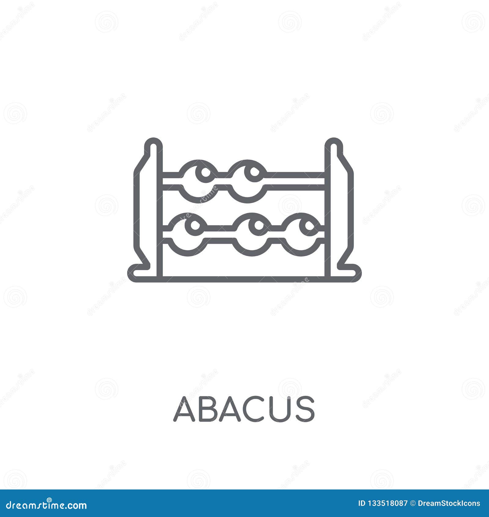 Abacus Linear Icon. Modern Outline Abacus Logo Concept on White Stock ...