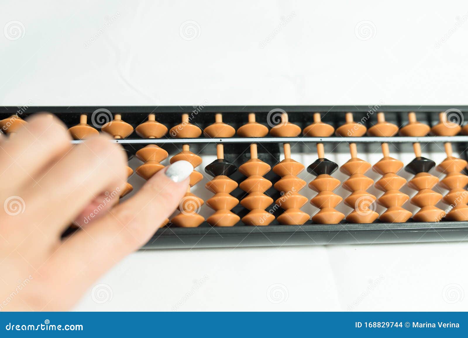Abacus for Mental Mathematics on a White Background Stock Photo - Image ...