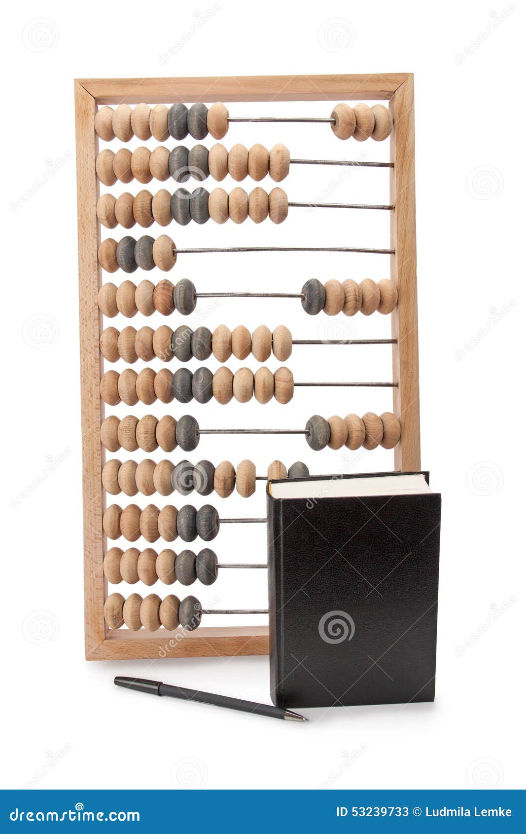 Abacus notebook and pen stock image. Image of business - 53239733
