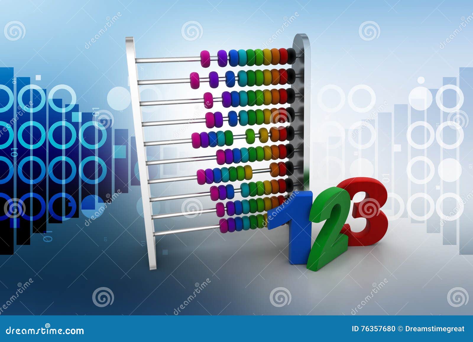 Abacus with numbers stock illustration. Illustration of innovation ...