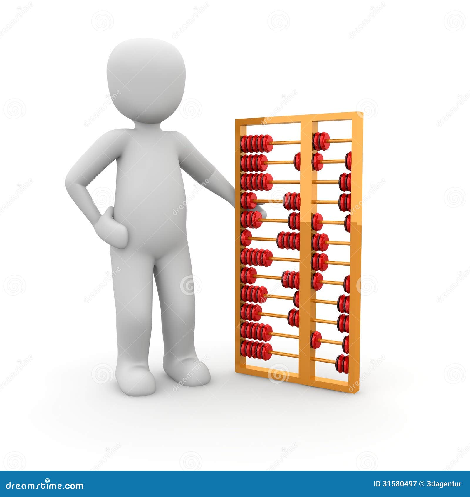Abacus red stock illustration. Illustration of money - 31580497