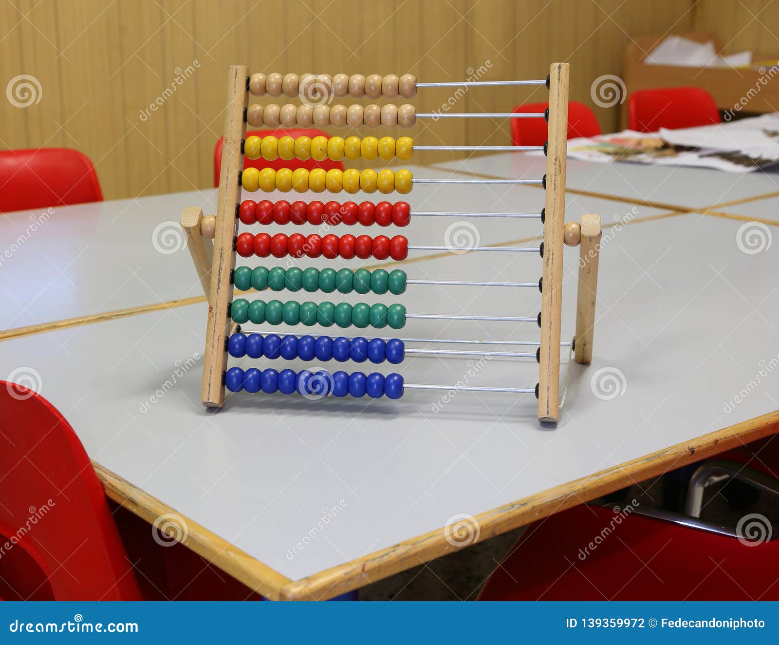 Abacus To Learn How To Count Numbers Based On Decimal Or Base Te Stock