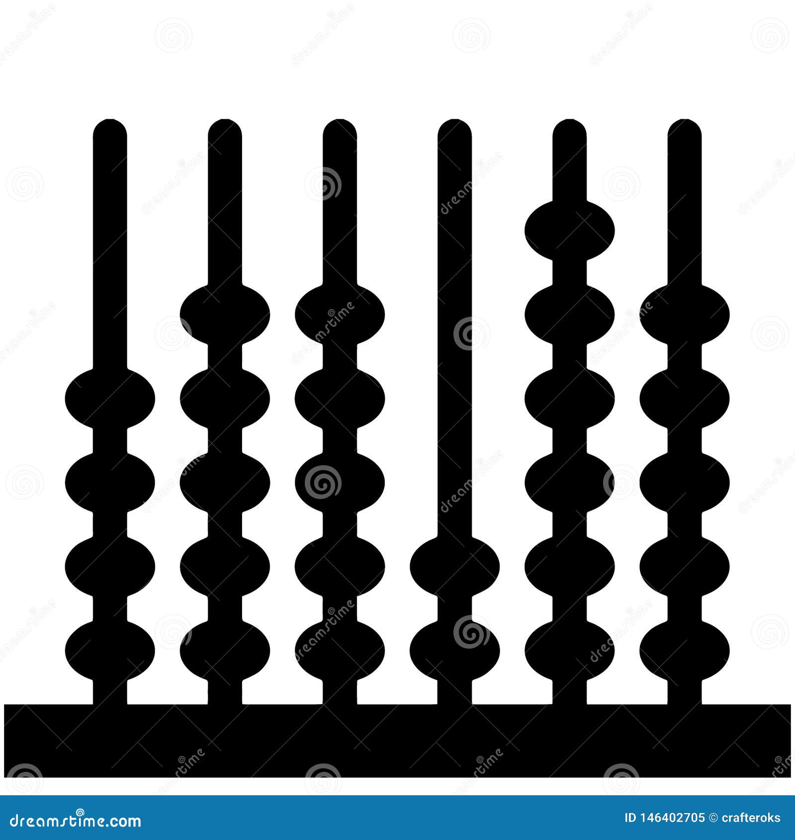 Abacus Vector Eps in Geometric Silhouette Stock Vector - Illustration ...