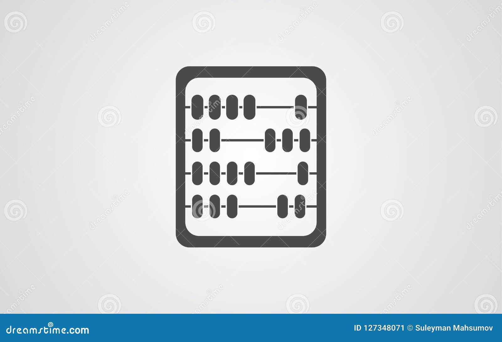 Abacus Vector Icon Sign Symbol Stock Vector - Illustration of learning ...
