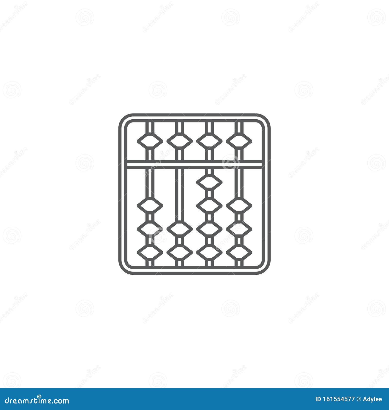 Abacus Vector Icon Symbol Isolated on White Background Stock Vector ...