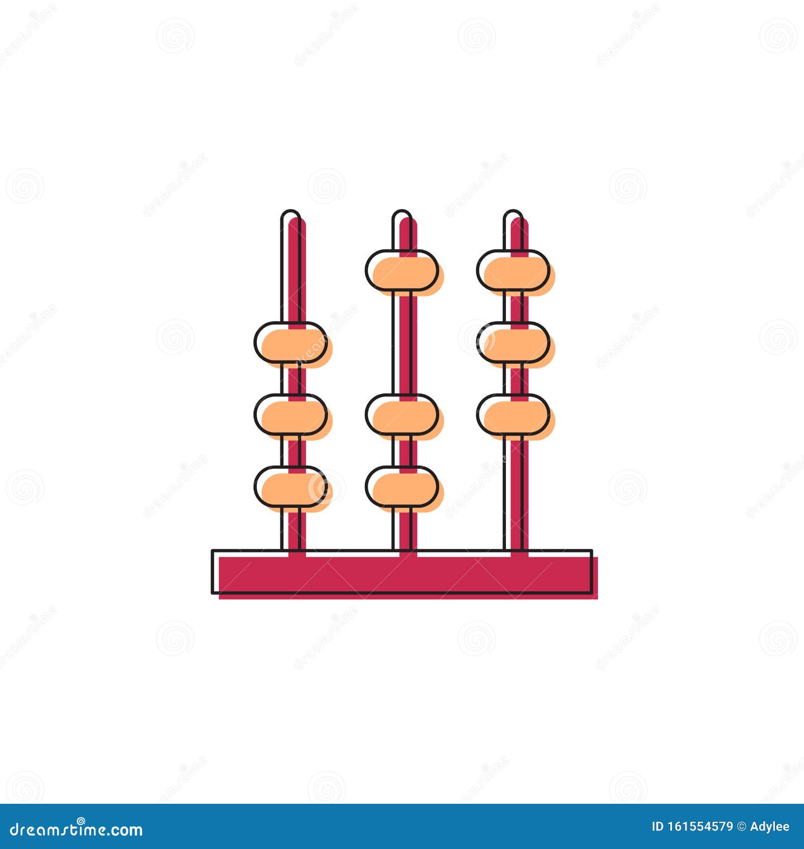 Abacus Vector Icon Symbol Isolated on White Background Stock Vector ...