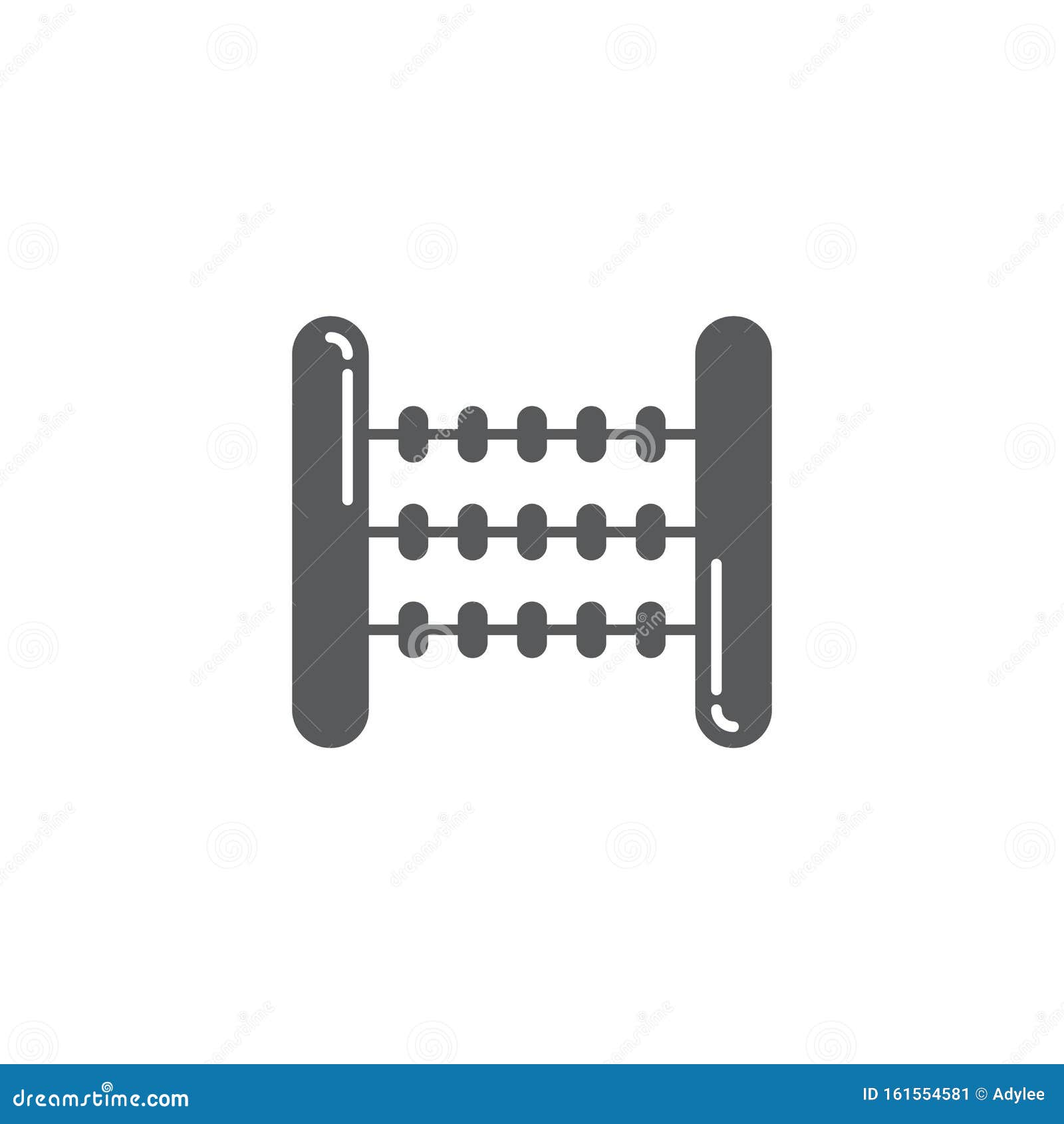 Abacus Vector Icon Symbol Isolated on White Background Stock Vector ...