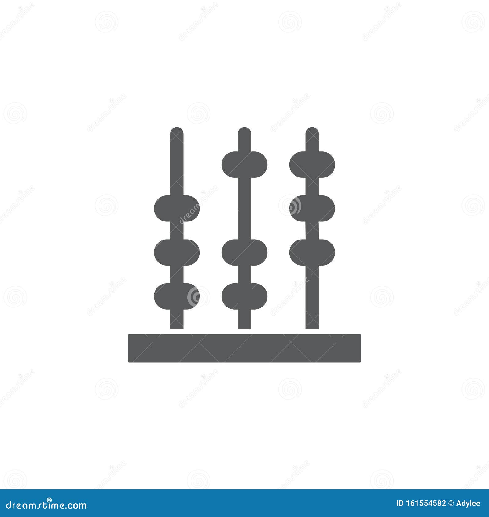 Abacus Vector Icon Symbol Isolated on White Background Stock Vector ...