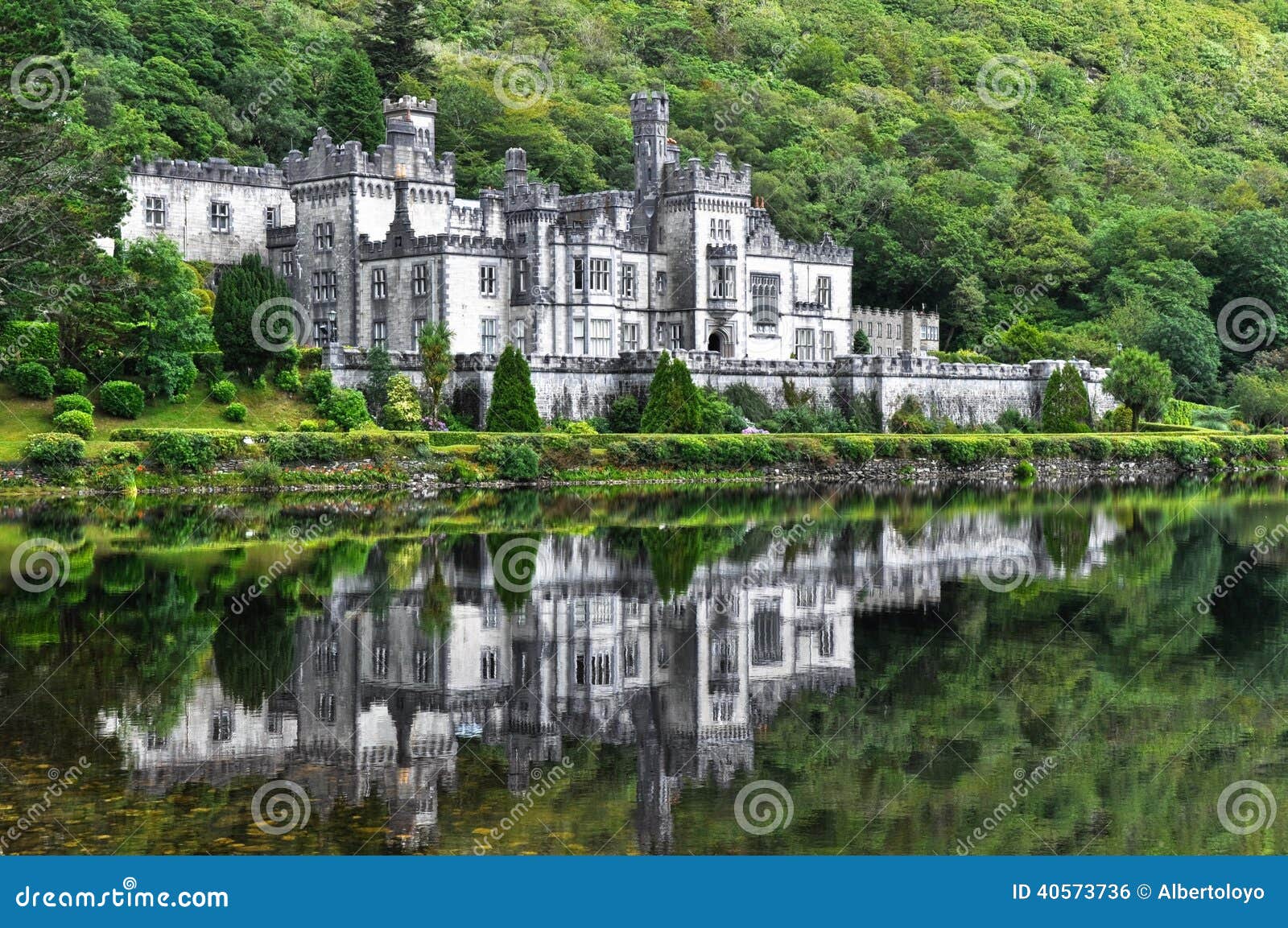 Abadía De Kylemore, Irlanda Foto editorial - Imagen de colina, verde ...