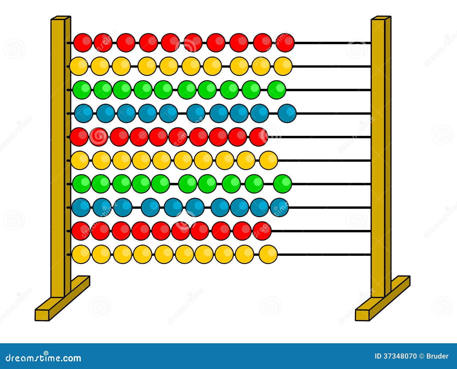Abakus vektor abbildung. Illustration von blau, rechner - 37348070
