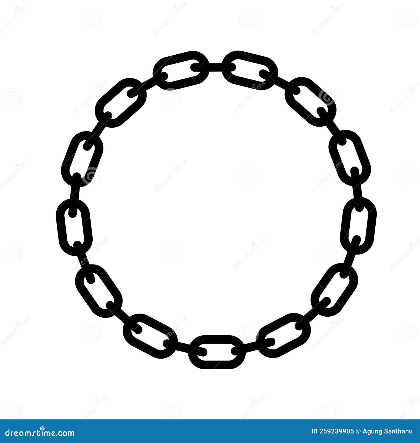Chain Border or Circular Frame Ornament Element. Stock Vector ...