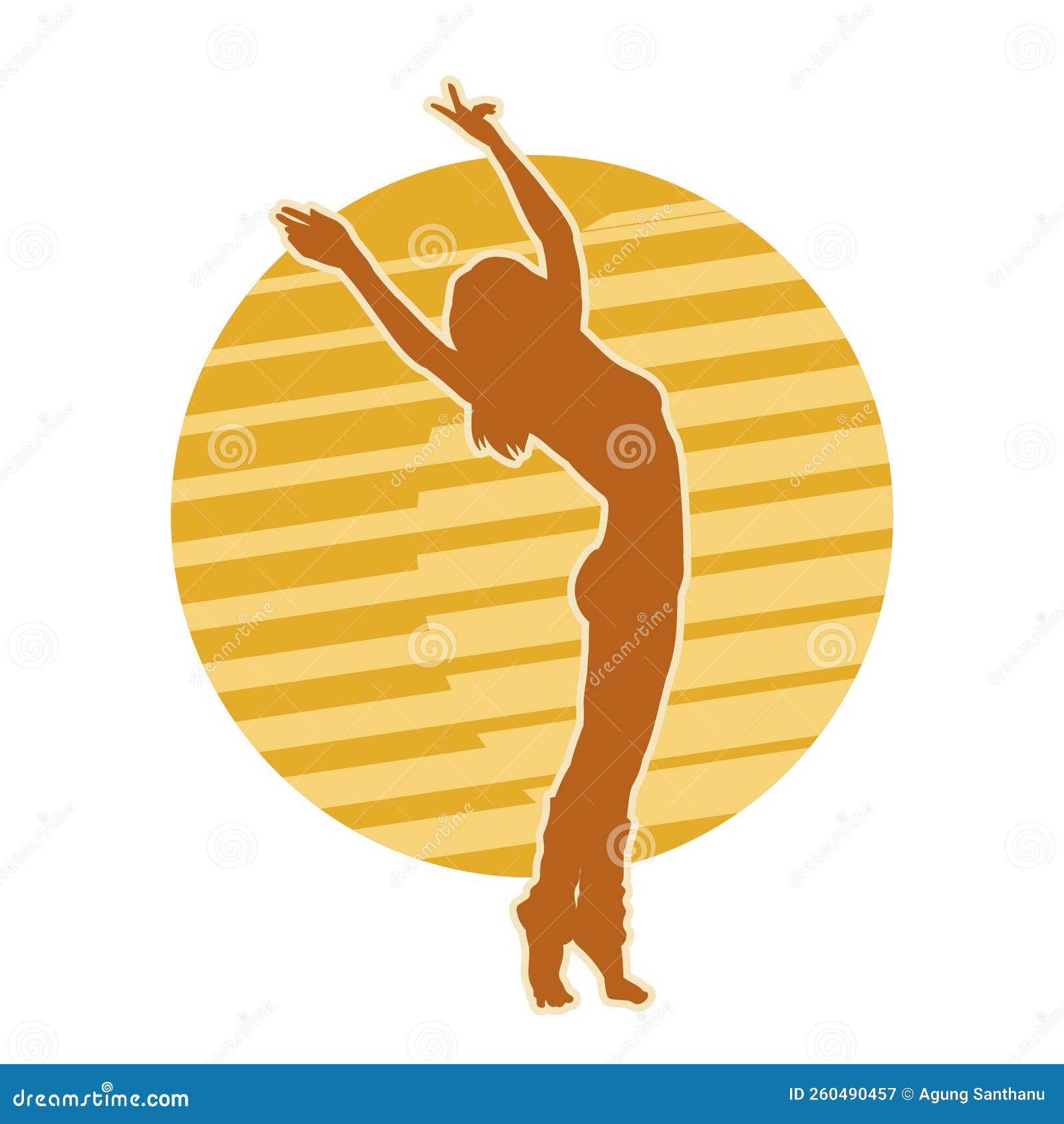 Silhouette of a Female Doing Zumba Dance. Aerobic Zumba Dance Pose ...
