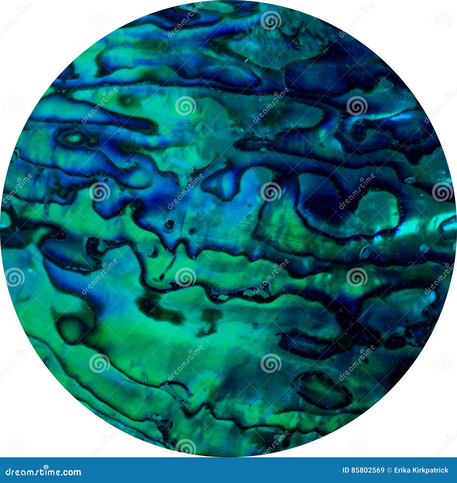 Cabochon From Abalone (haliotis) Shell On White Royalty-Free Stock ...
