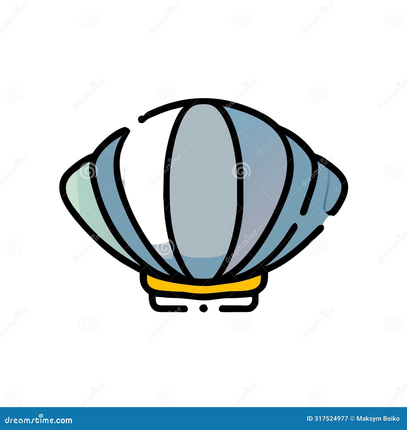 Abalone Perl Grey Icon Vector Illustration Stock Vector - Illustration ...