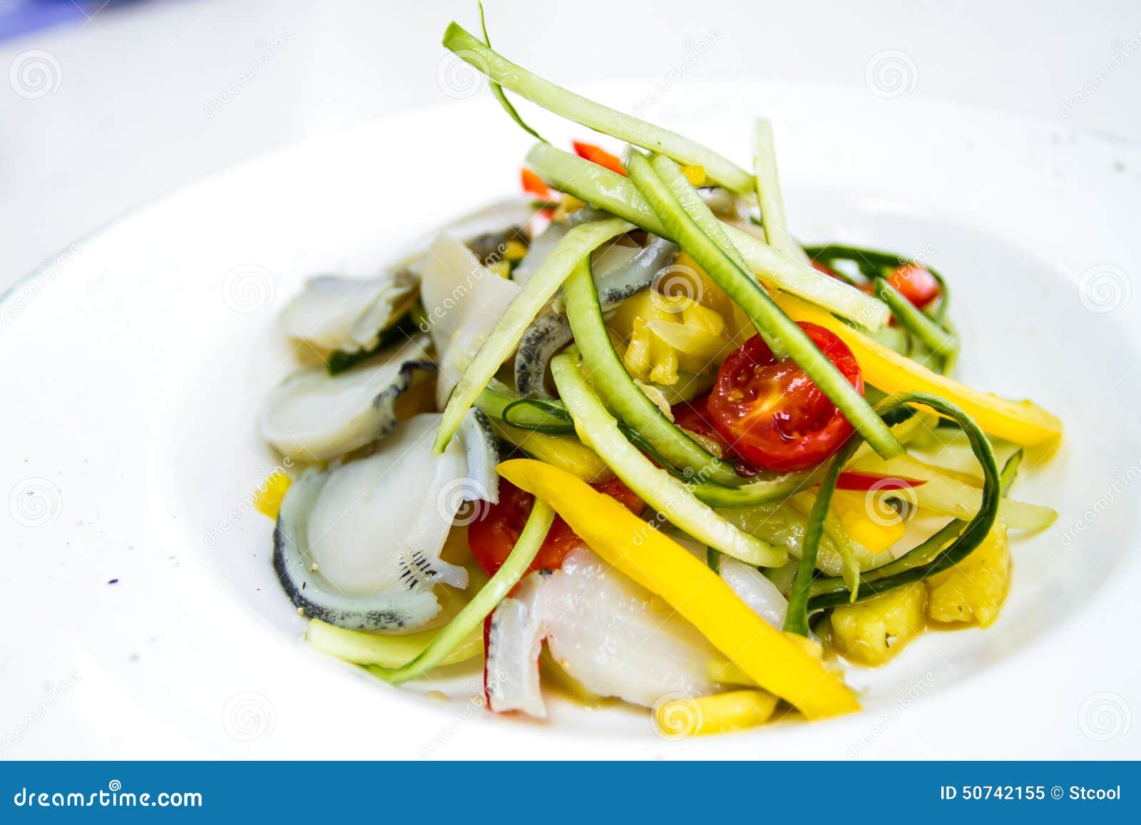 Abalone Salad stock image. Image of bell, fish, chopstick - 50742155