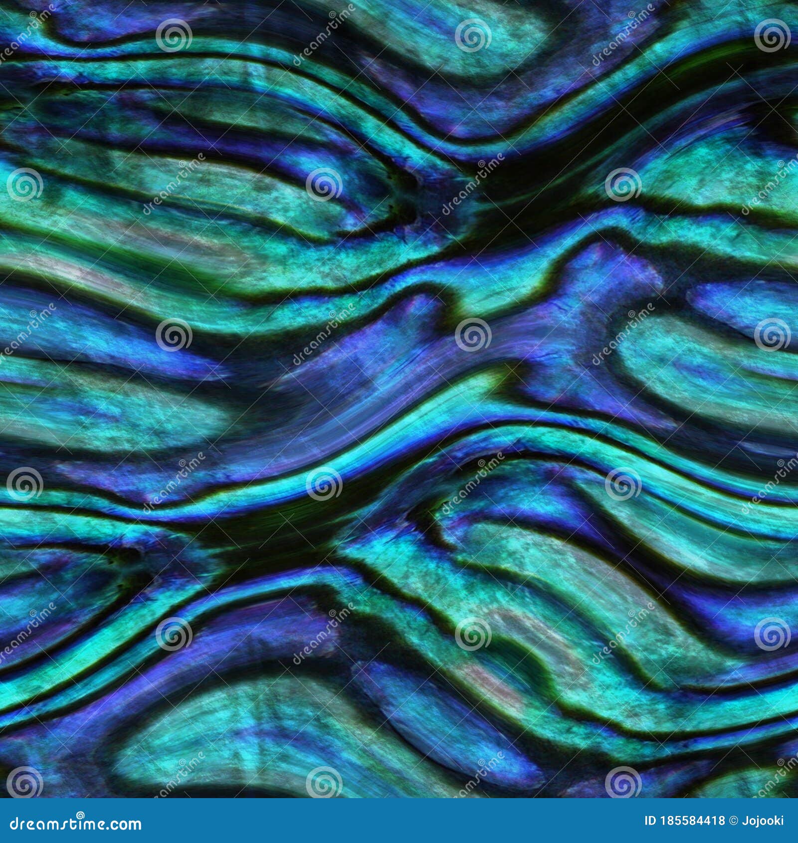 Abalone Seamless Texture, Shell And Pearl, 3d Illustration Stock ...