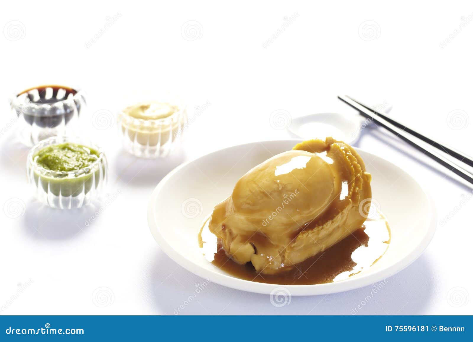Abalones. Chinese cuisine stock image. Image of plate - 75596181