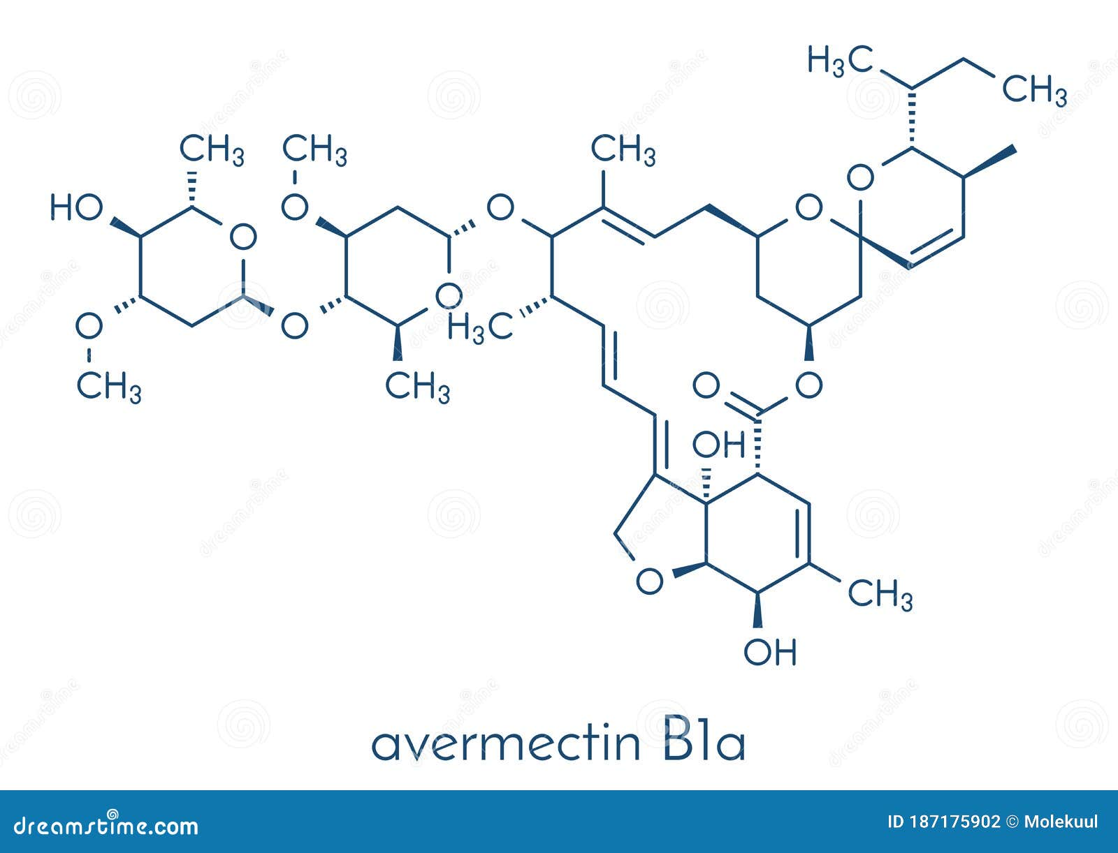Abamectin Insecticide Molecule. 3D Rendering. Atoms Are Represented As ...