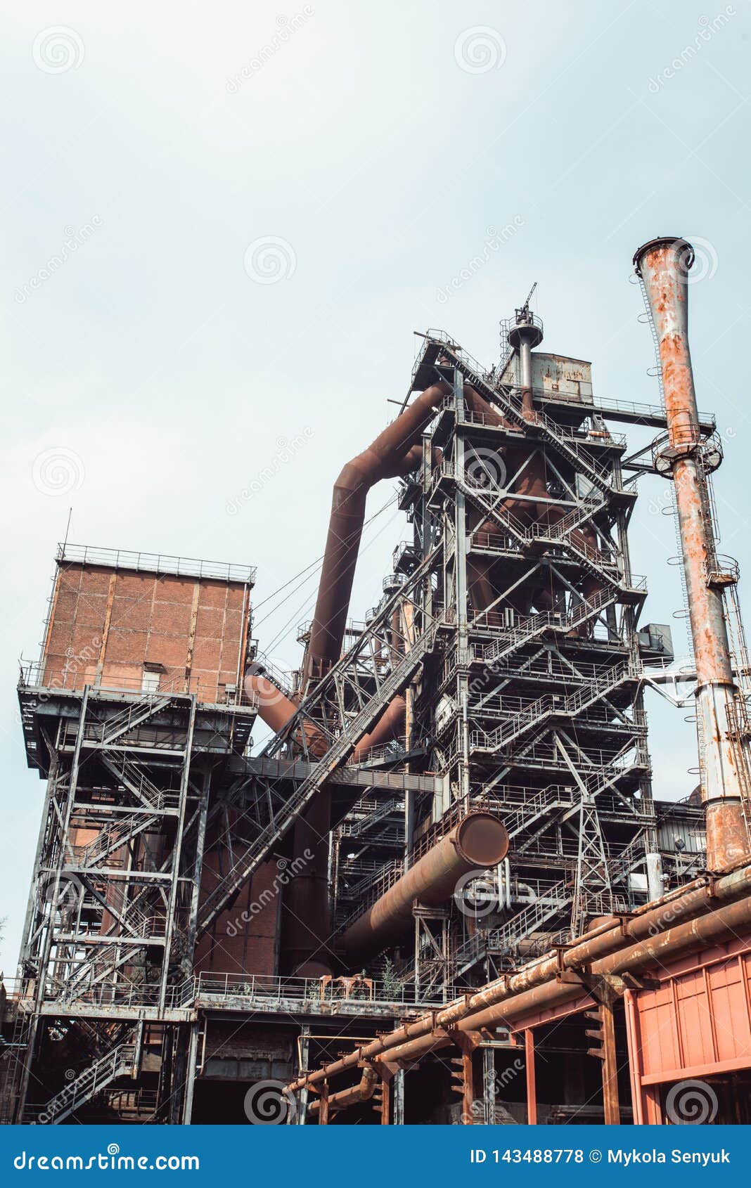 Abanded Industrial Building Factory. Look from Outside Stock Photo ...