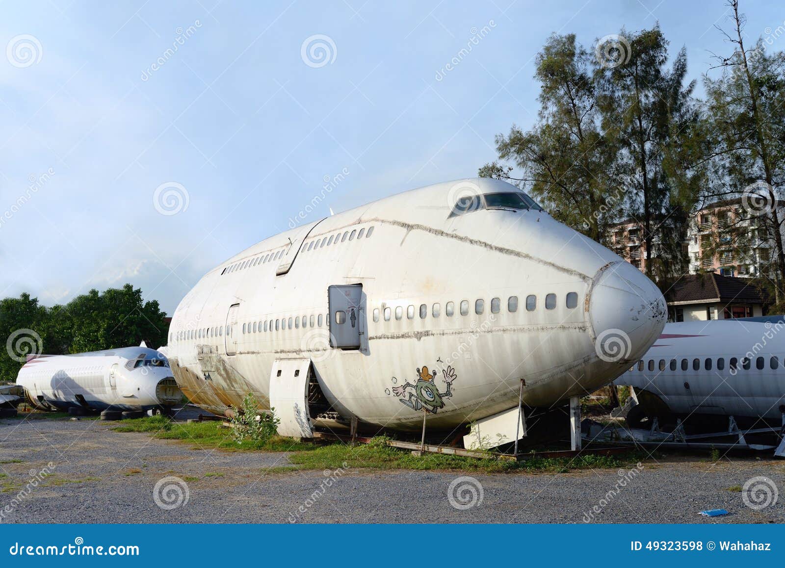 Abandon Airplane stock photo. Image of asia, plane, destruction - 49323598