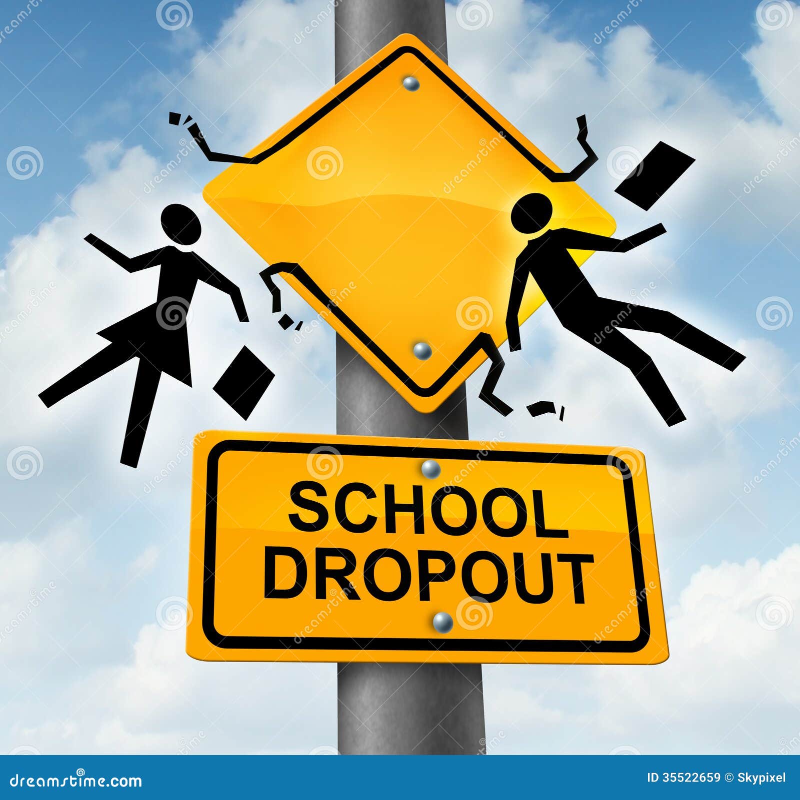 Abandon scolaire d'école illustration stock. Illustration du attending ...