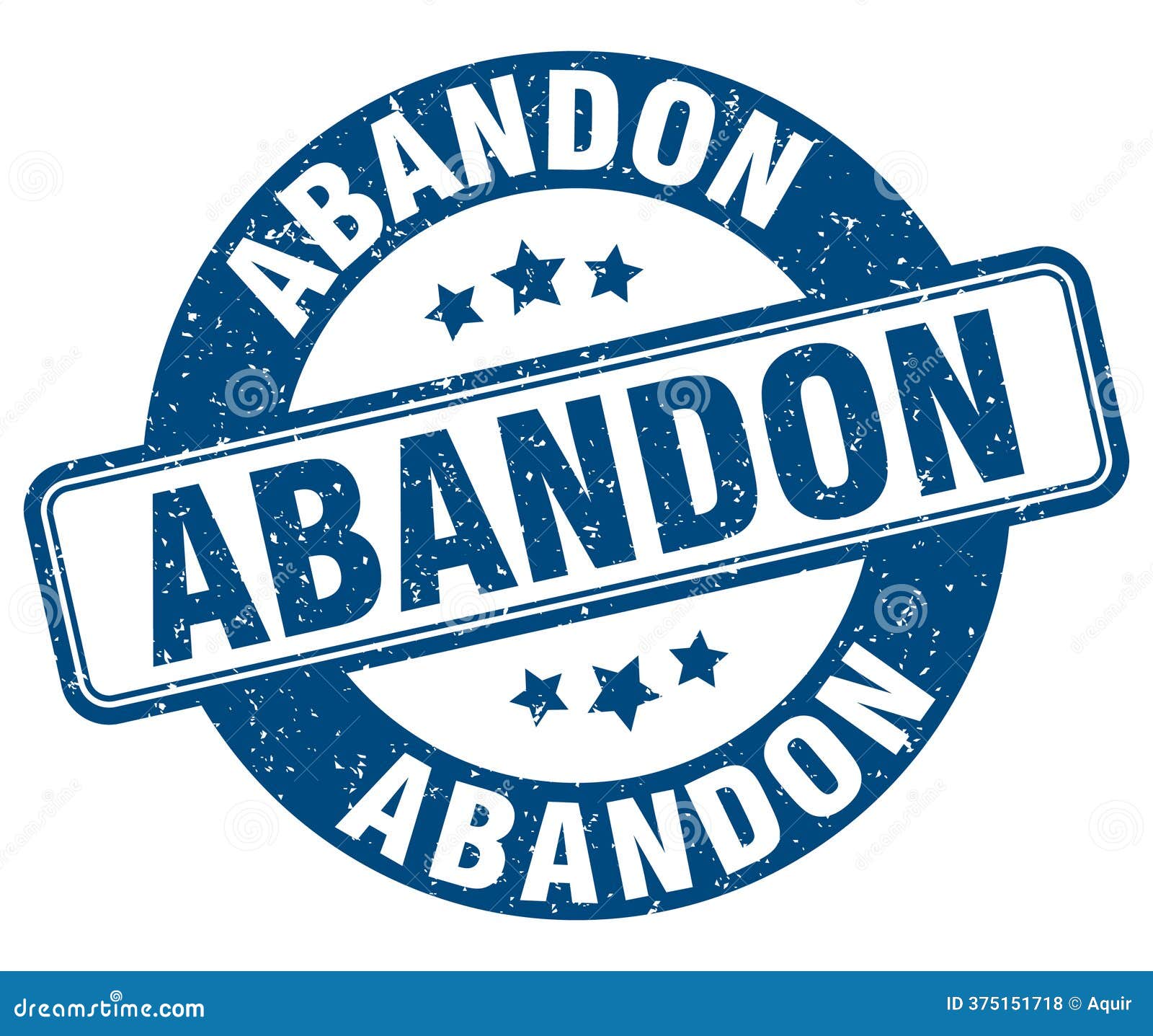 Abandon Sign. Abandon Round Isolated Ribbon Label. Vector Illustration ...